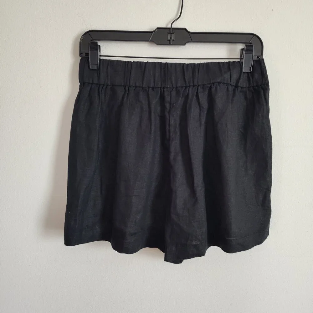 J. Crew Factory | Shorts | J Crew Factory Black Linen Blend Short ...